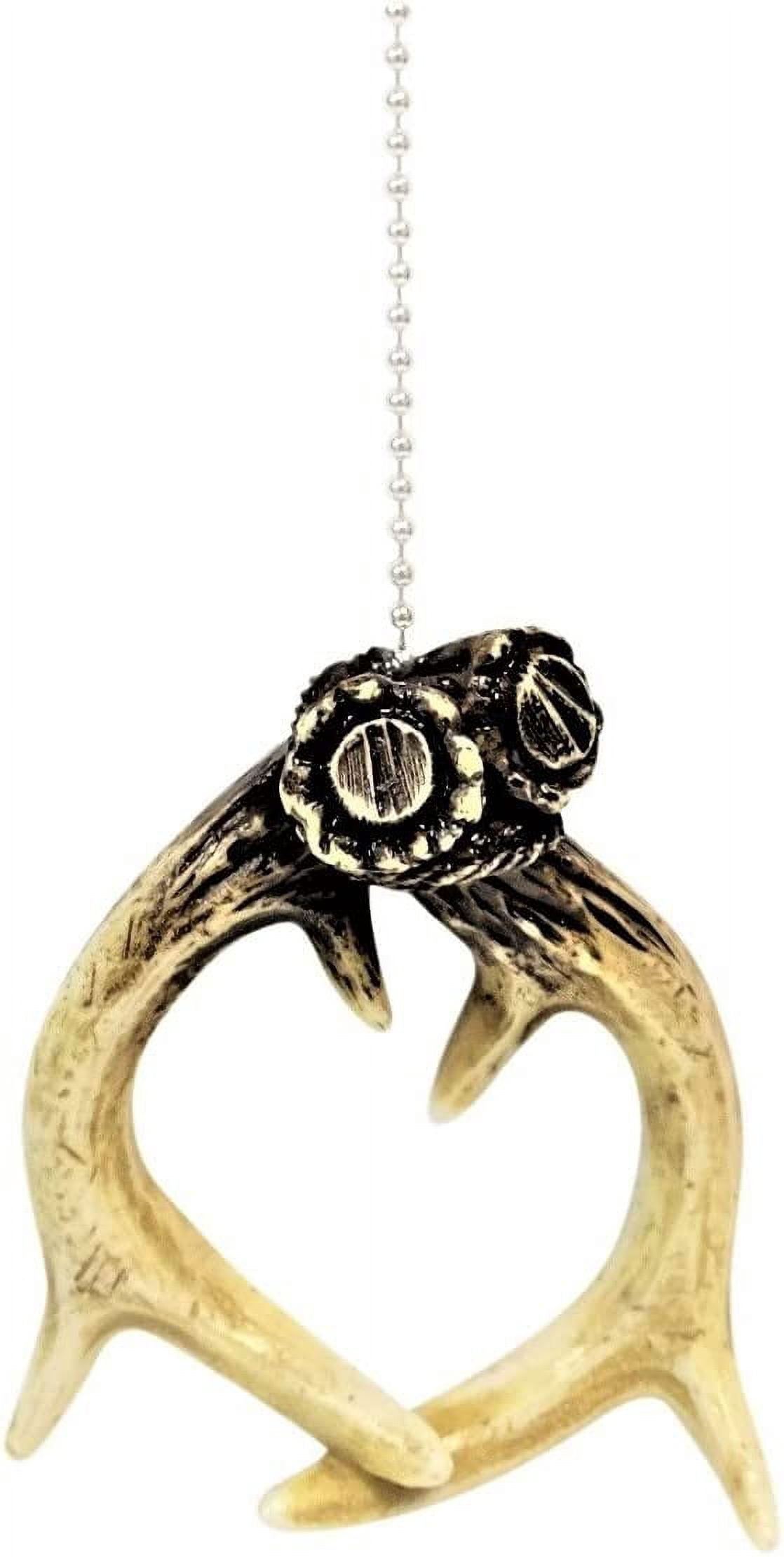 Jumbo Faux Antler Ceiling Fan Pull Chain Ornament Figurine Cabin Lodge ...