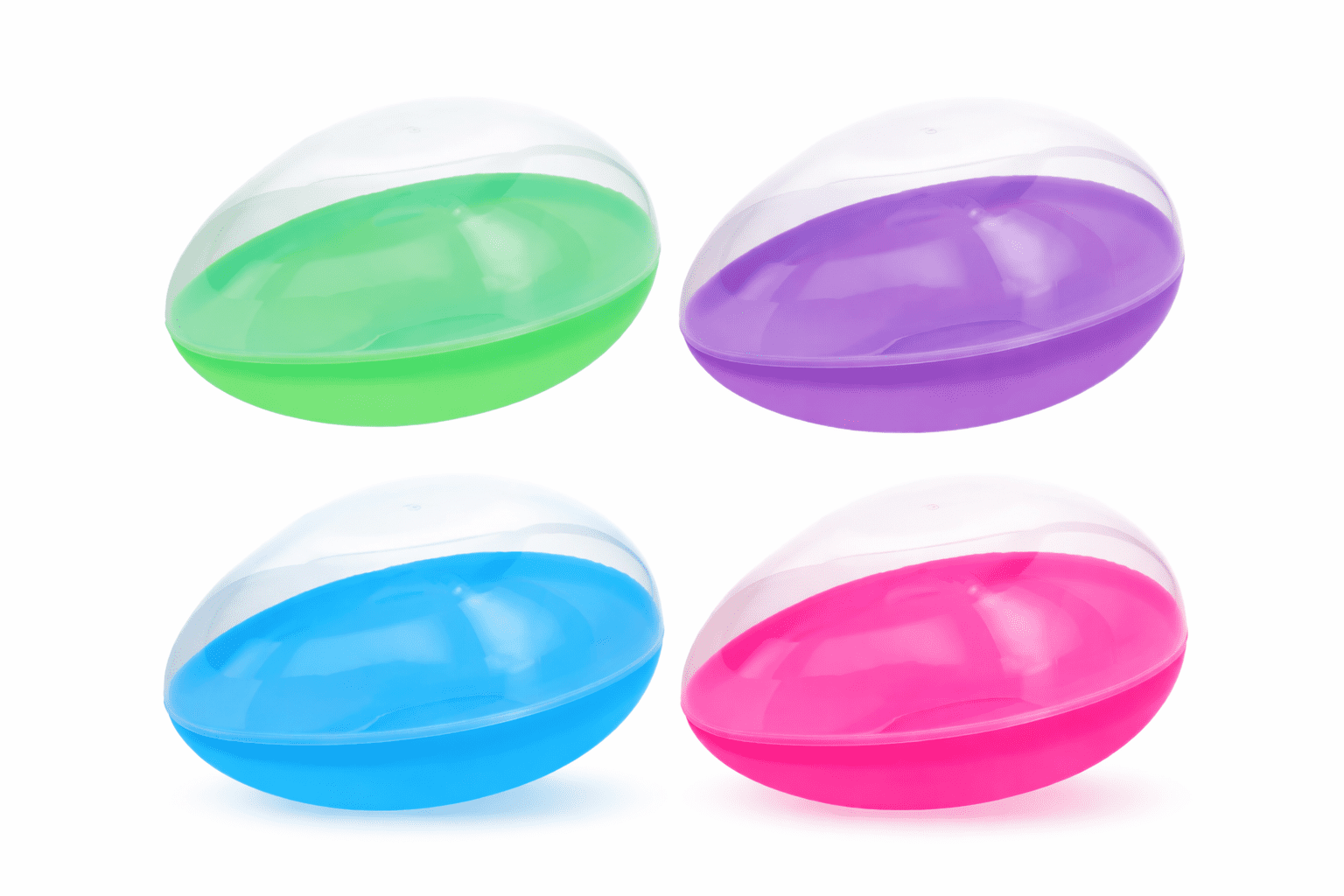 Jumbo Fillable Easter Eggs – 4 Pack Large Plastic Eggs – Green, Purple ...