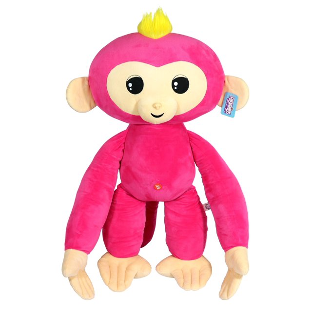 Jumbo Fingerling - Bella - Friendly Cuddly Plush Monkey, 27", Pink ...