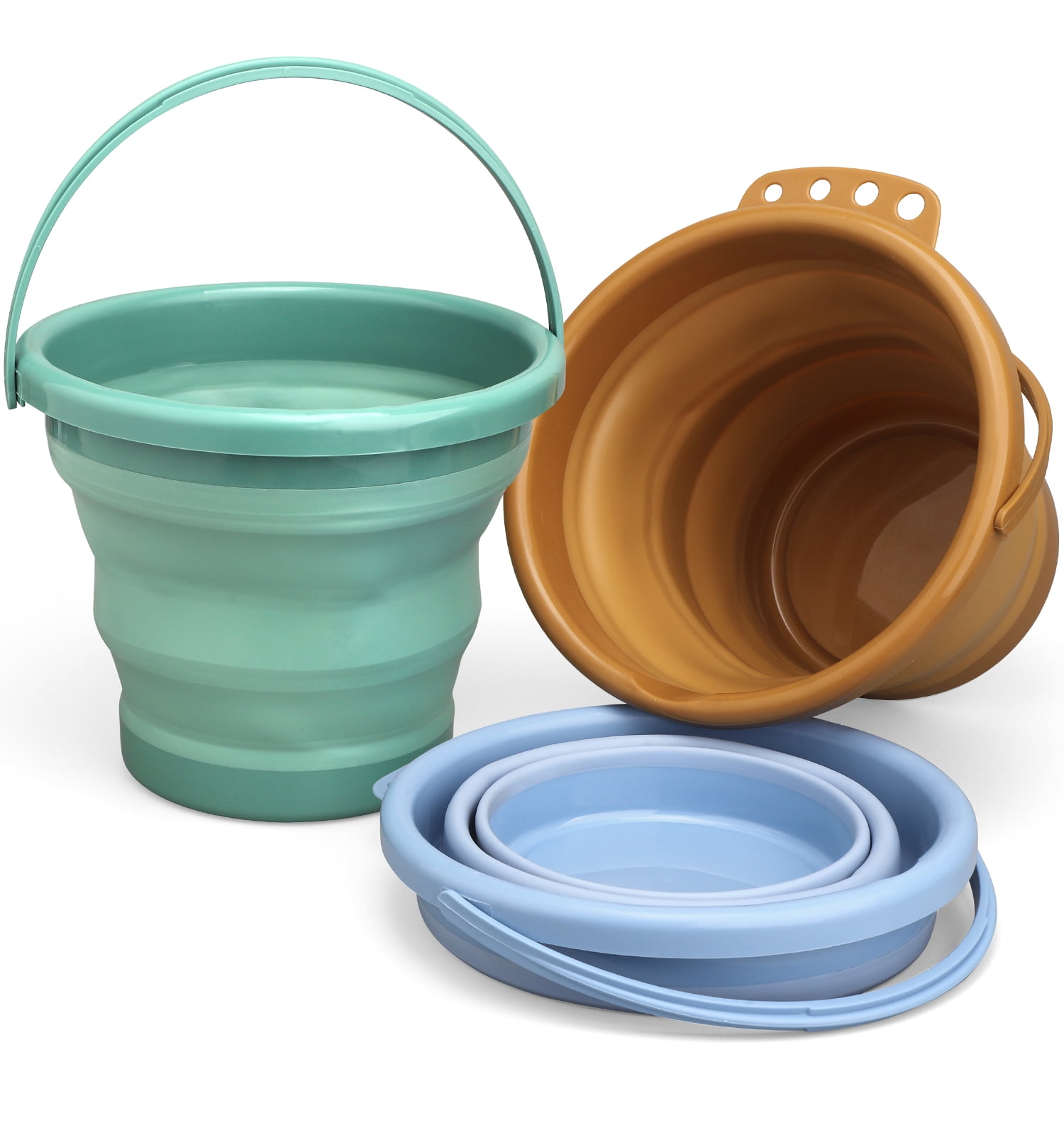 Jumbo Foldable Beach Sand Bucket Toy for Kids, 3L Collapsible Sandbox ...