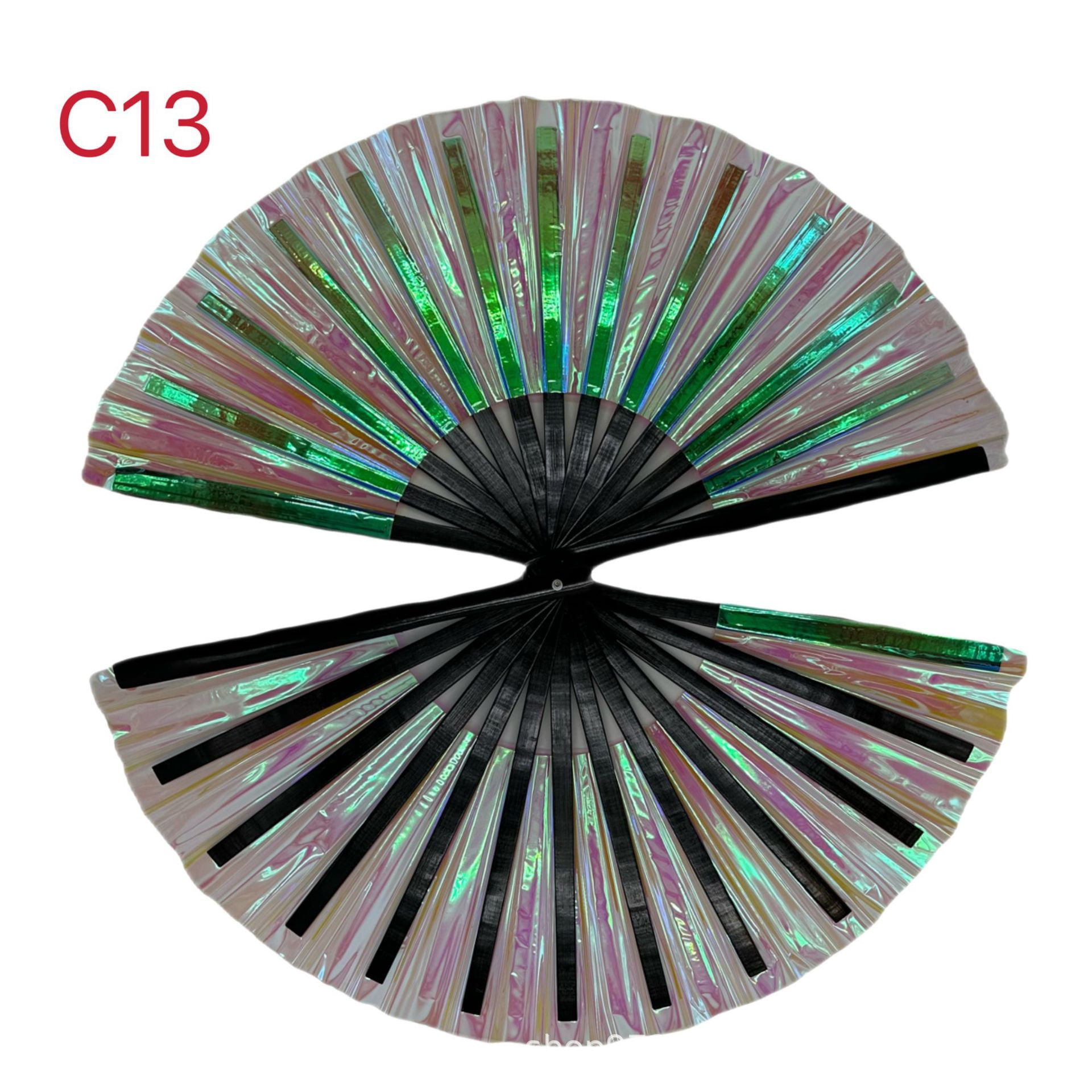 Jumbo Folding Line Dance Fan 2025 - Laser Color Changing Handheld Fan ...
