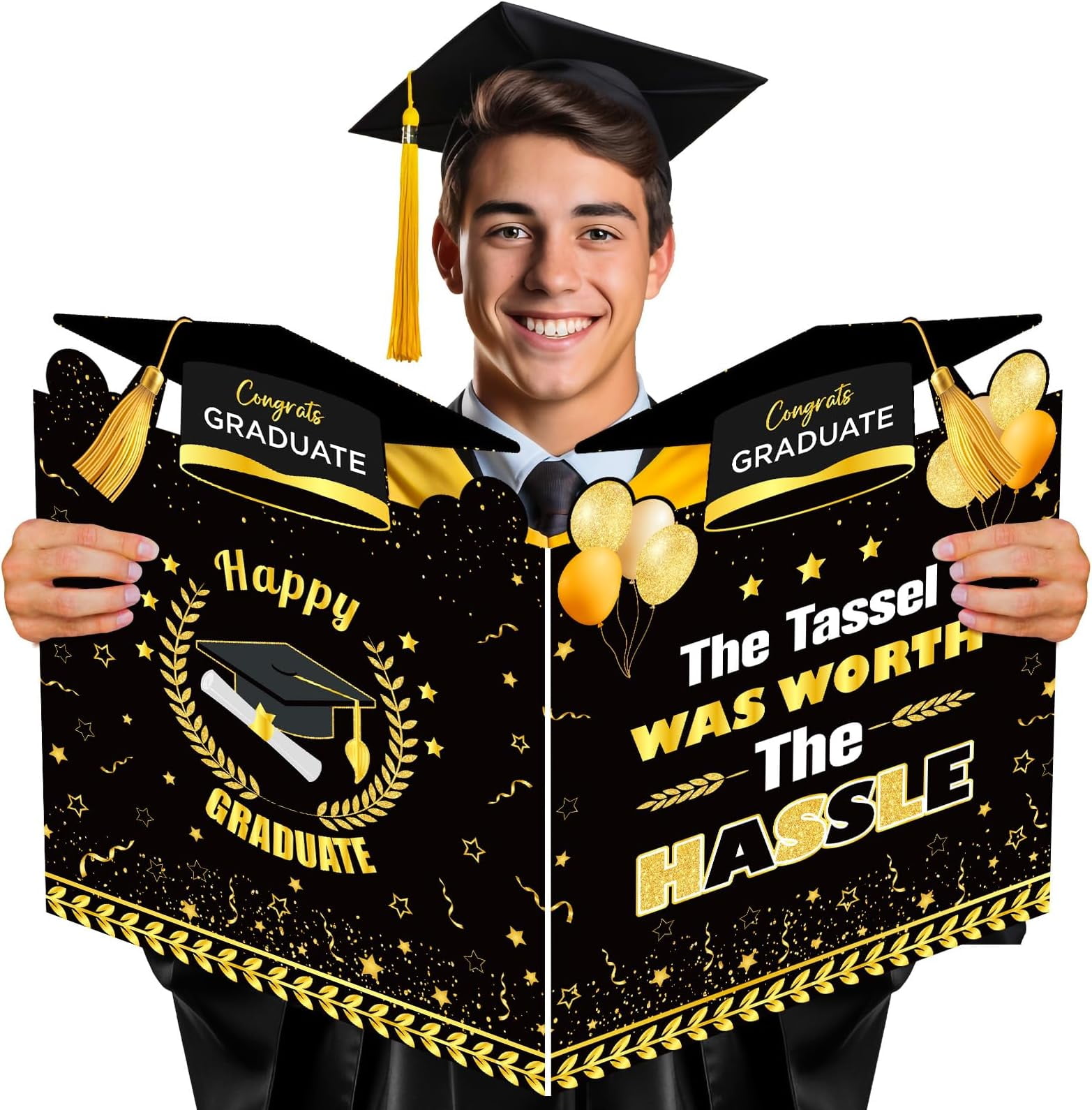 Jumbo Graduation Greeting Card 25 x 16 inch Giant Class of 2024 ...