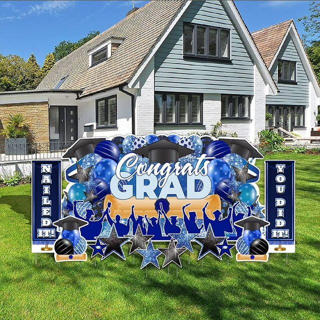 Jumbo Graduation Yard Sign Set 3x6 Feet, Congrats Grad Sign ...