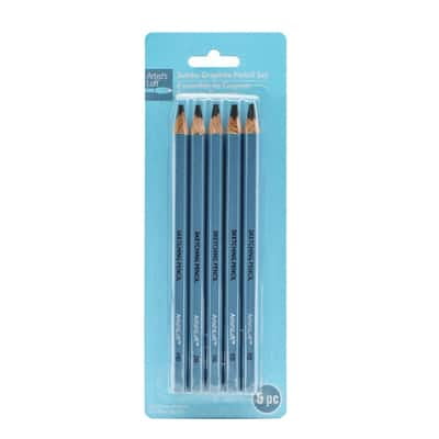 Jumbo Graphite Pencil Set by Artist's Loft - Pre-Sharpened Sketching ...