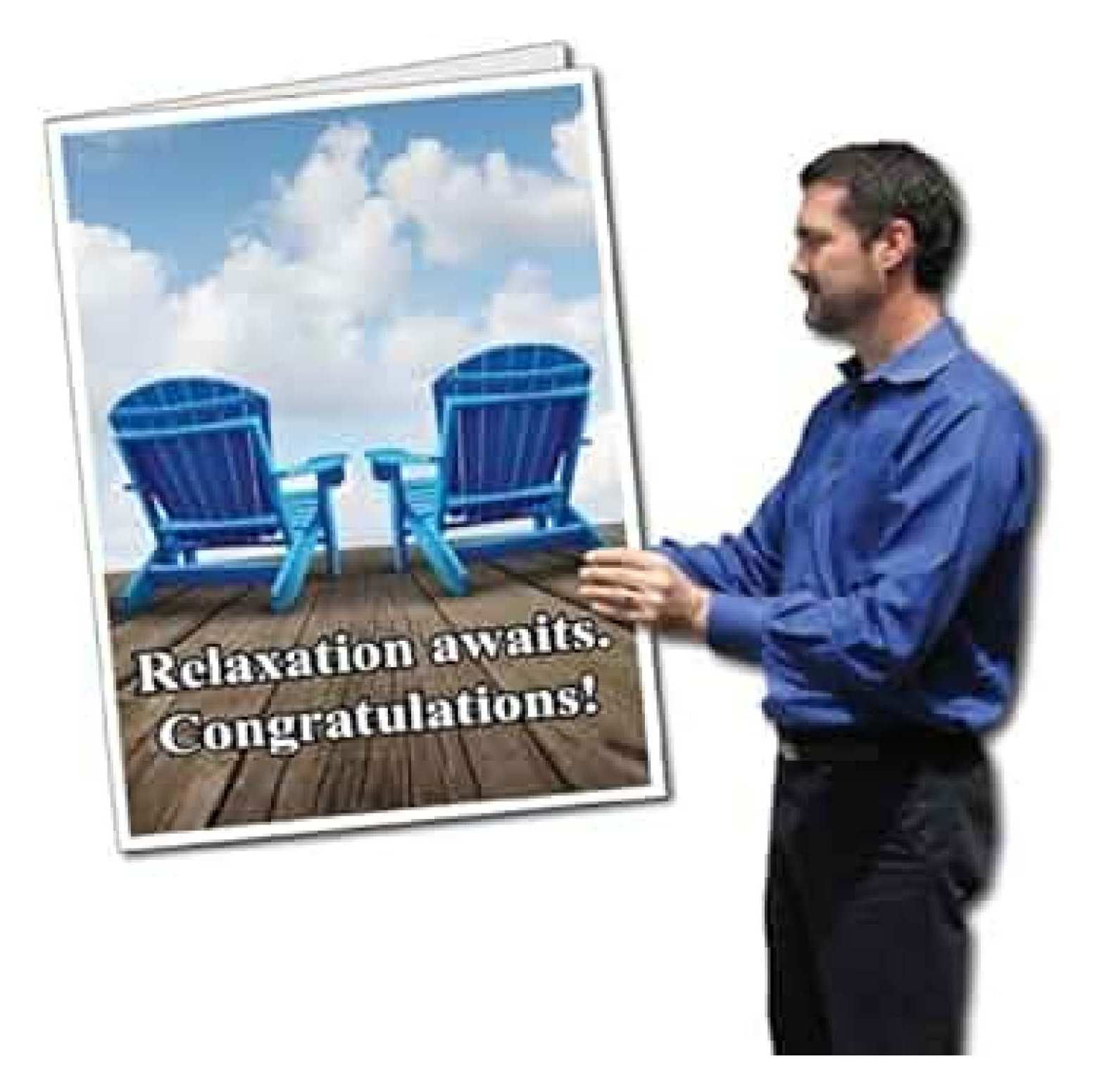 Jumbo Greeting Cards: Giant Retirement Card (Relaxation Awaits) 2 feet ...