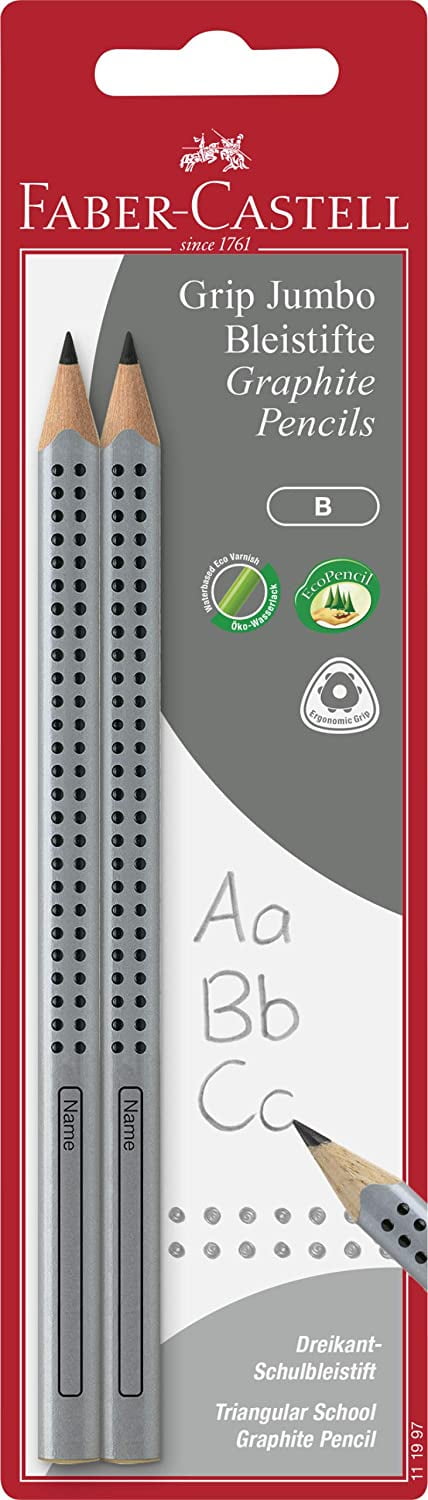 Jumbo Grip Graphite No. 2 Ecopencils - 2 Triangle Writing Pencils For ...