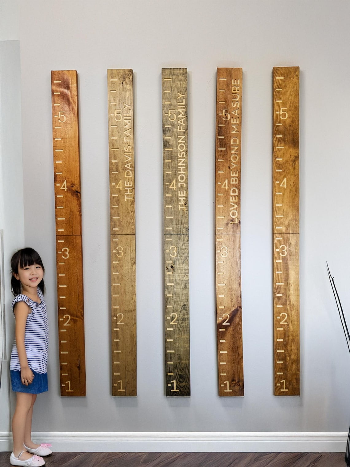 Jumbo Growth Chart Ruler Purple Paint First Steps 2ft - Walmart.com