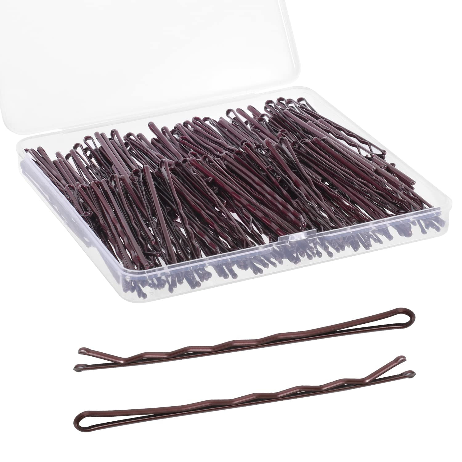 Jumbo Hairpins Set of 200, Large Brown Bobby Pins for Thick Hair with ...