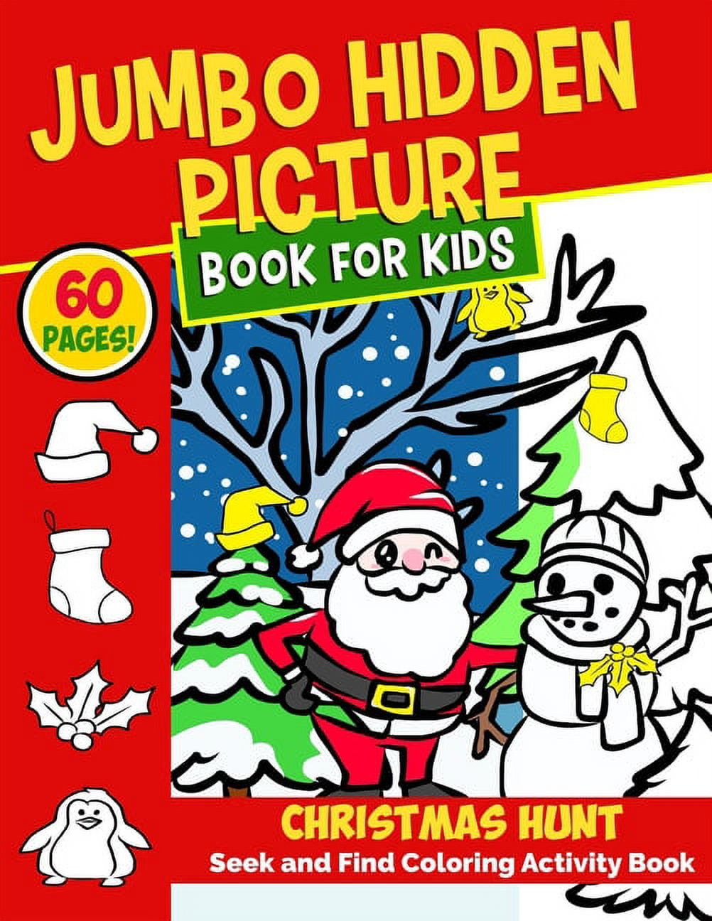 Jumbo Hidden Picture Book for Kids : Christmas Hunt Seek And Find ...