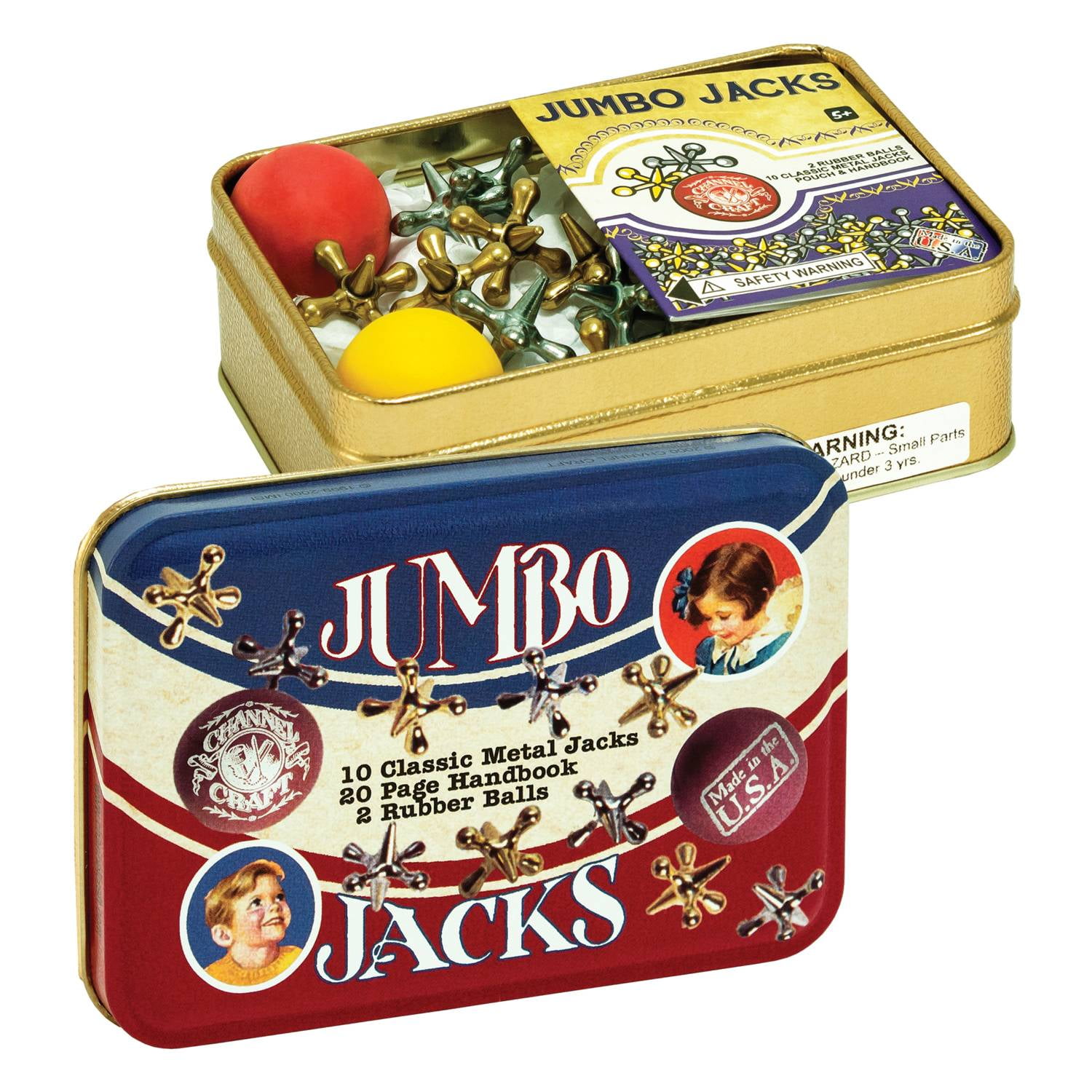 Kids Large Jumbo Jacks Classic Toy Tin Game Brand New - Walmart.com