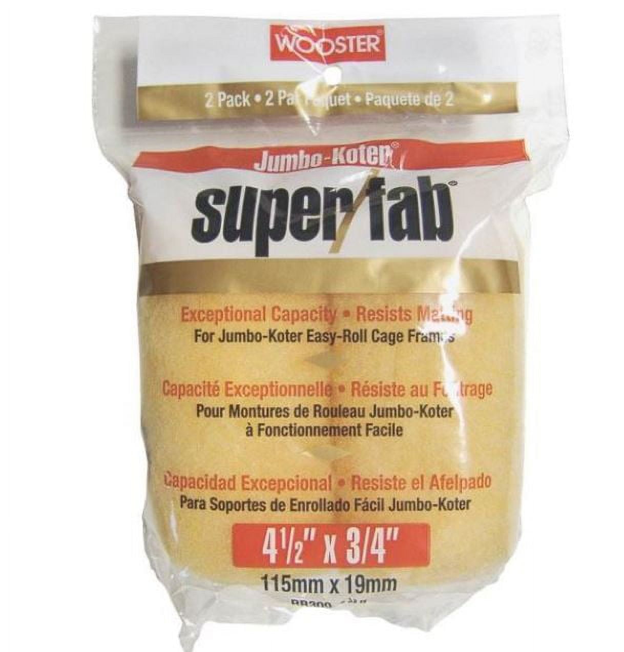 Jumbo-Koter RR309-4 1/2 Paint Roller Covers, 3/4" Nap, 2 Pack, Each ...