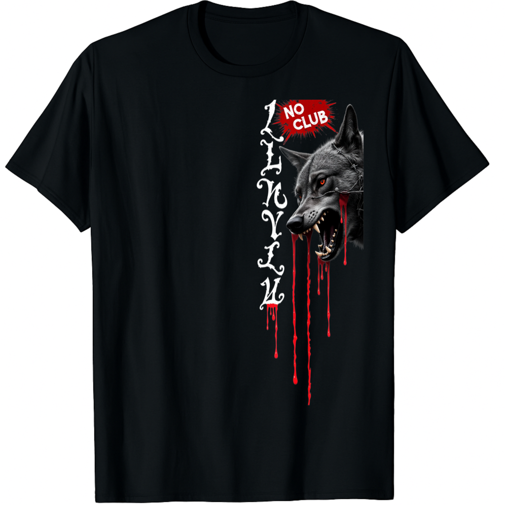Jumbo Lone Wolf Biker T-Shirt for Men Women - Walmart.com