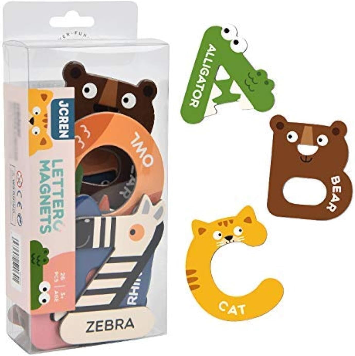 Jumbo Magnetic Letters Animals ,Fridge Magnets Stick Large ABC Alphabet ...