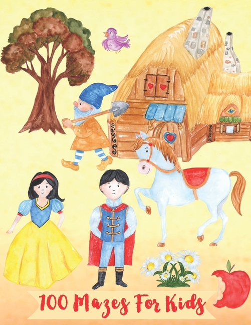 Jumbo Maze Books for Kids: 100 Mazes For Kids : Fairy Tale Snow White ...