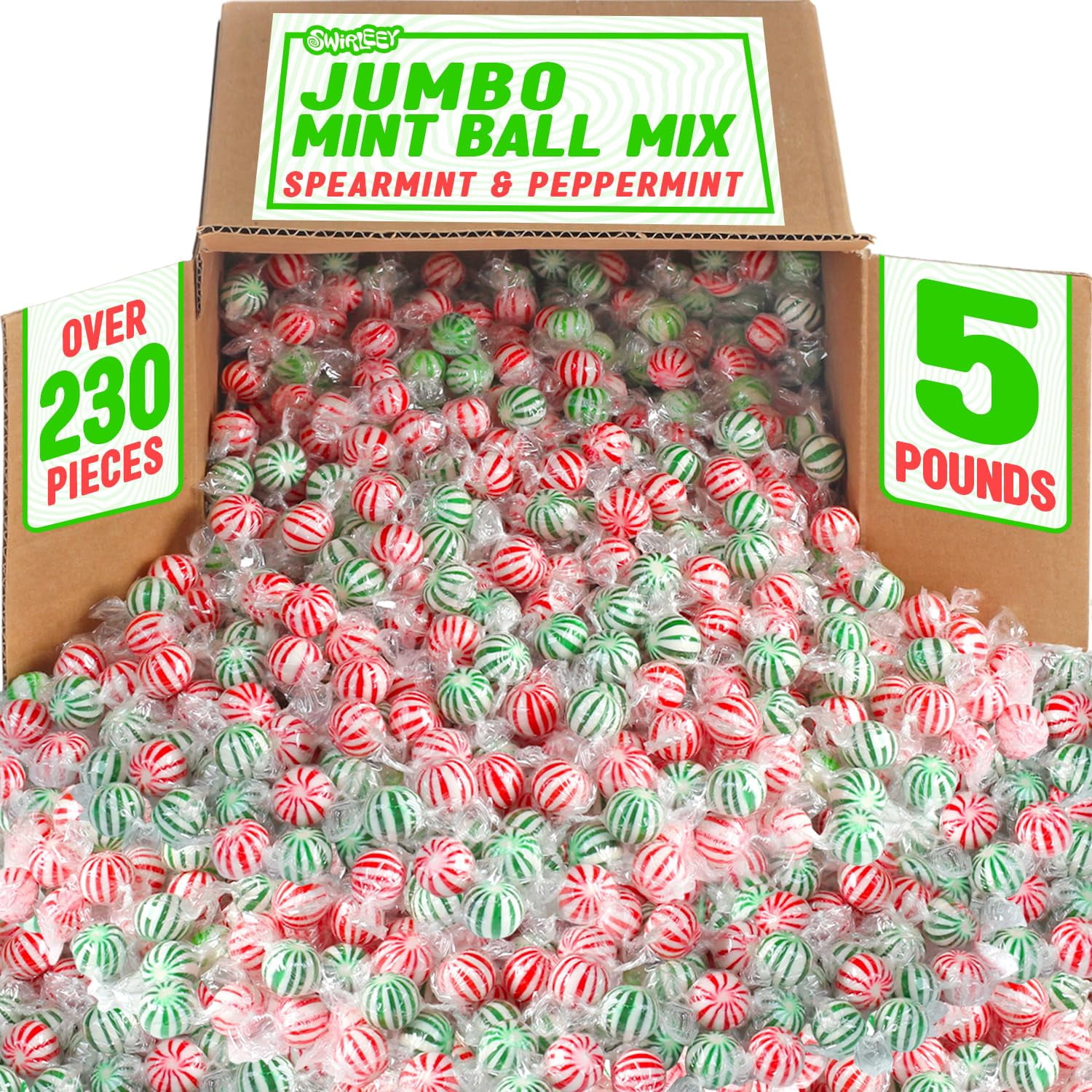 Jumbo Mint Balls Assortment YYF14 - 5 Pounds - Big Bulk Spearmint ...