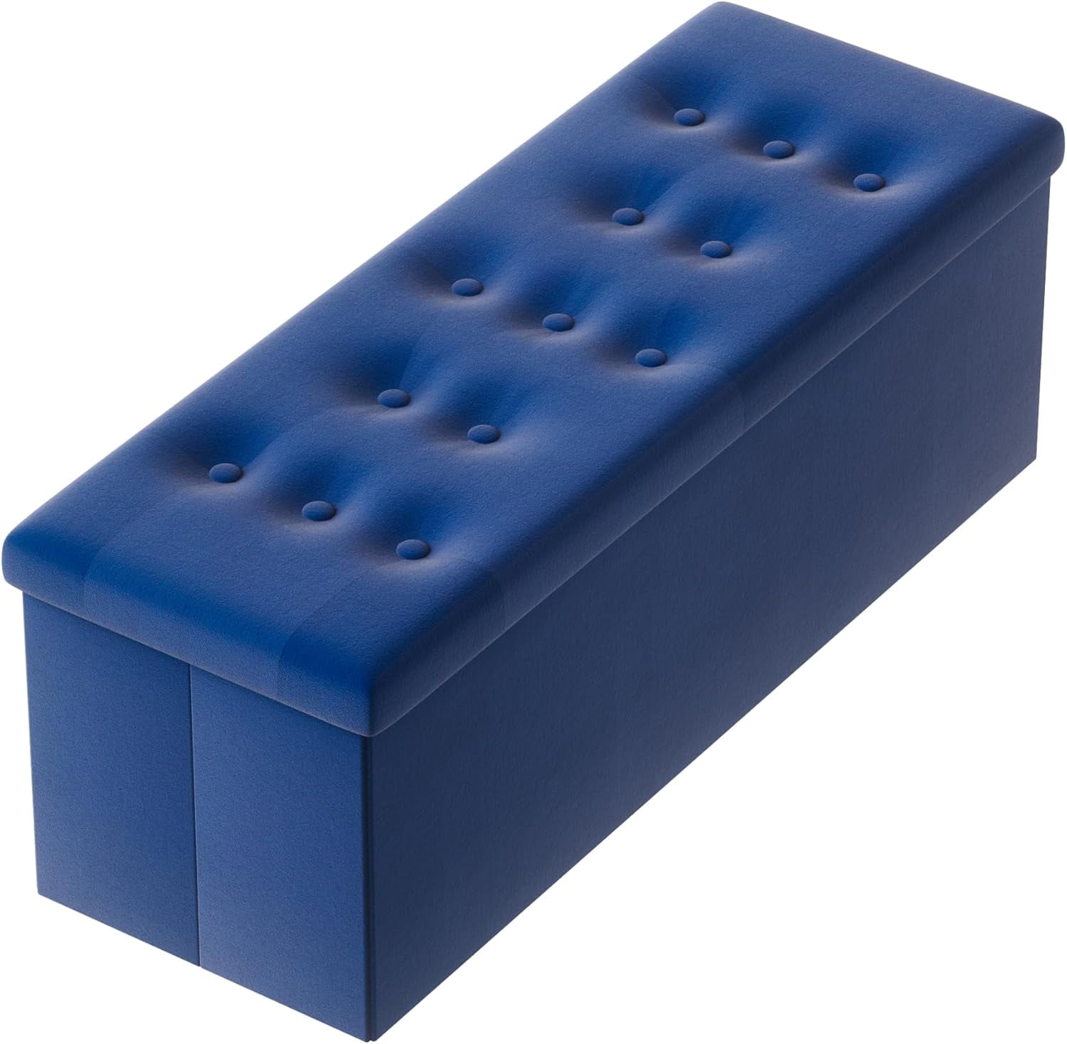 Jumbo Ottoman with Storage [1-Pack] Velvet Folding Small Square Foot ...