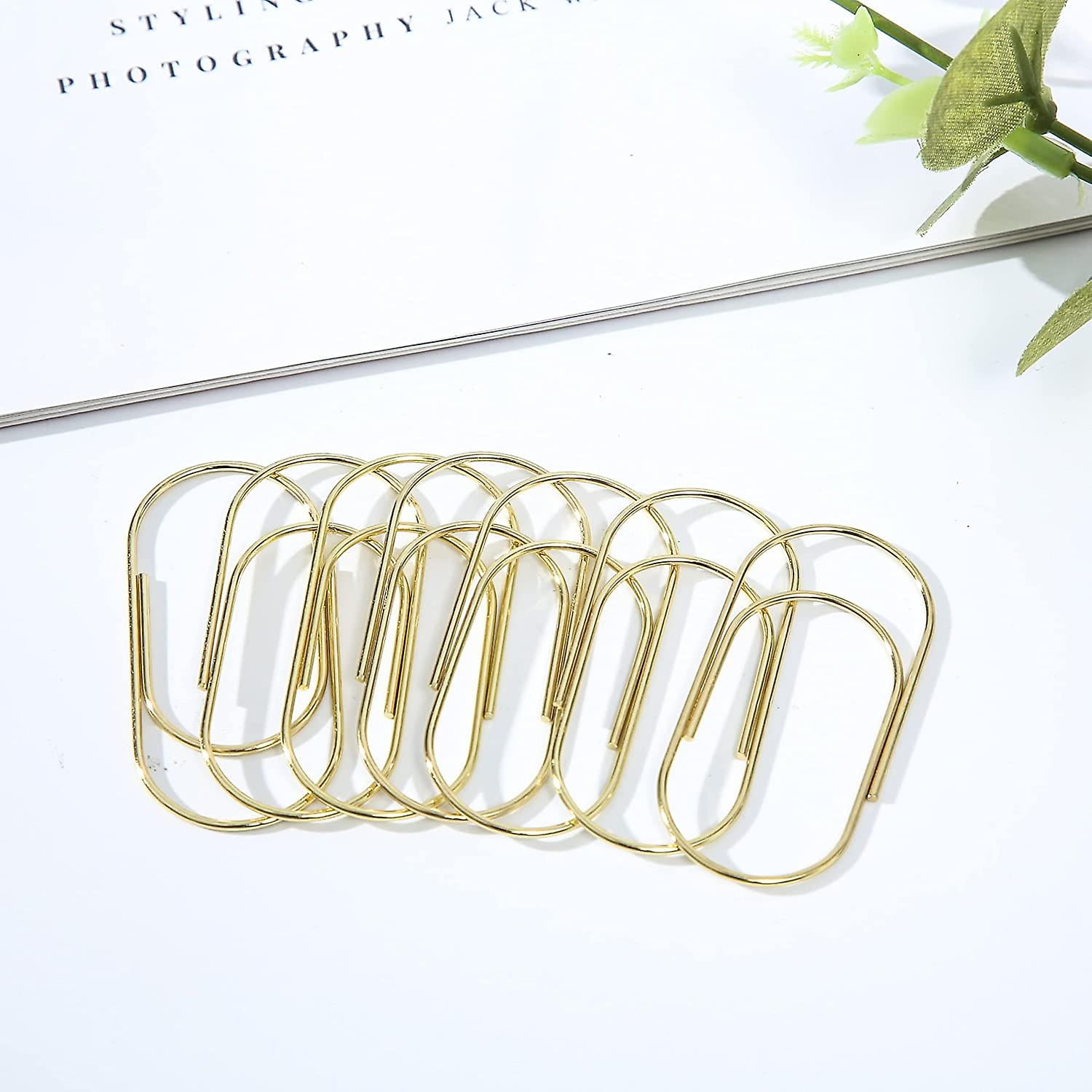 Jumbo Paper Clip 50 Pcs,50mm/1.97'' Gold Large Paper Clip Office Supply ...