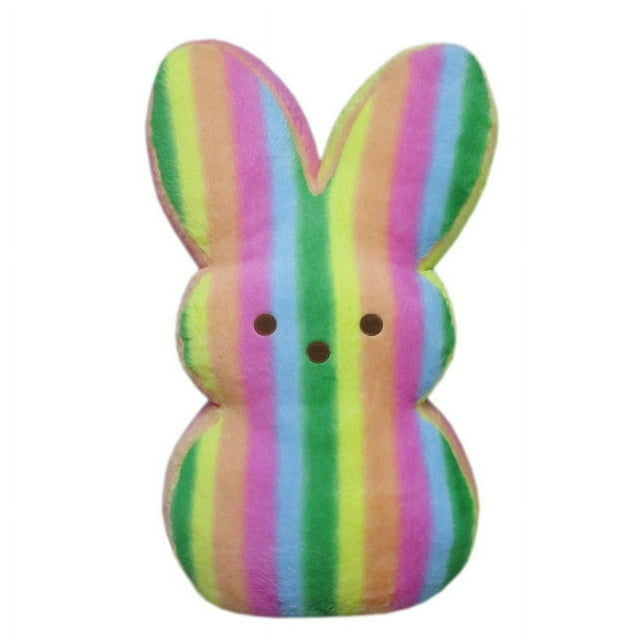 Official Jumbo Peeps Bunny Plush Toy, 38 Inch, Rainbow Stripes, Easter ...