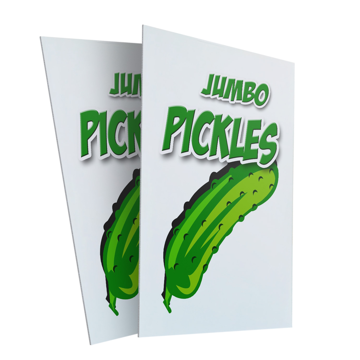 Jumbo Pickles (2-PACK) 24" x 36" Plastic Signs | Sign Insert 4mm ...