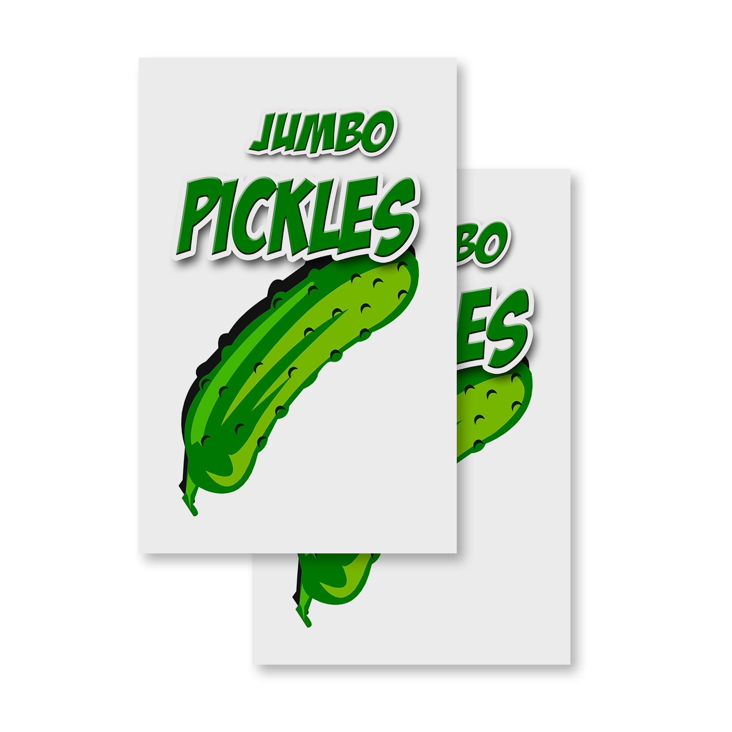 Jumbo Pickles (2-PACK) 24" x 36" Vinyl Decals | Sign Insert Peel ...