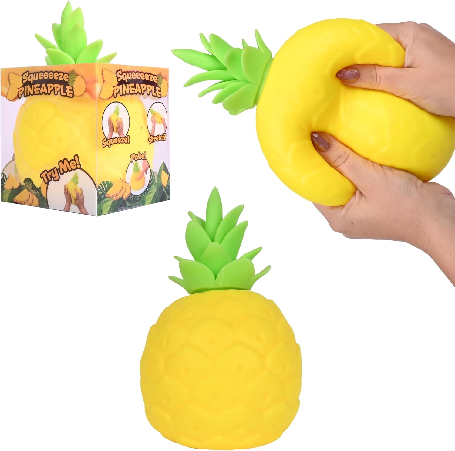 Jumbo Pineapple Squish Toys, 6.5" Fruit Taba Squish, Stress Balls, Best ...
