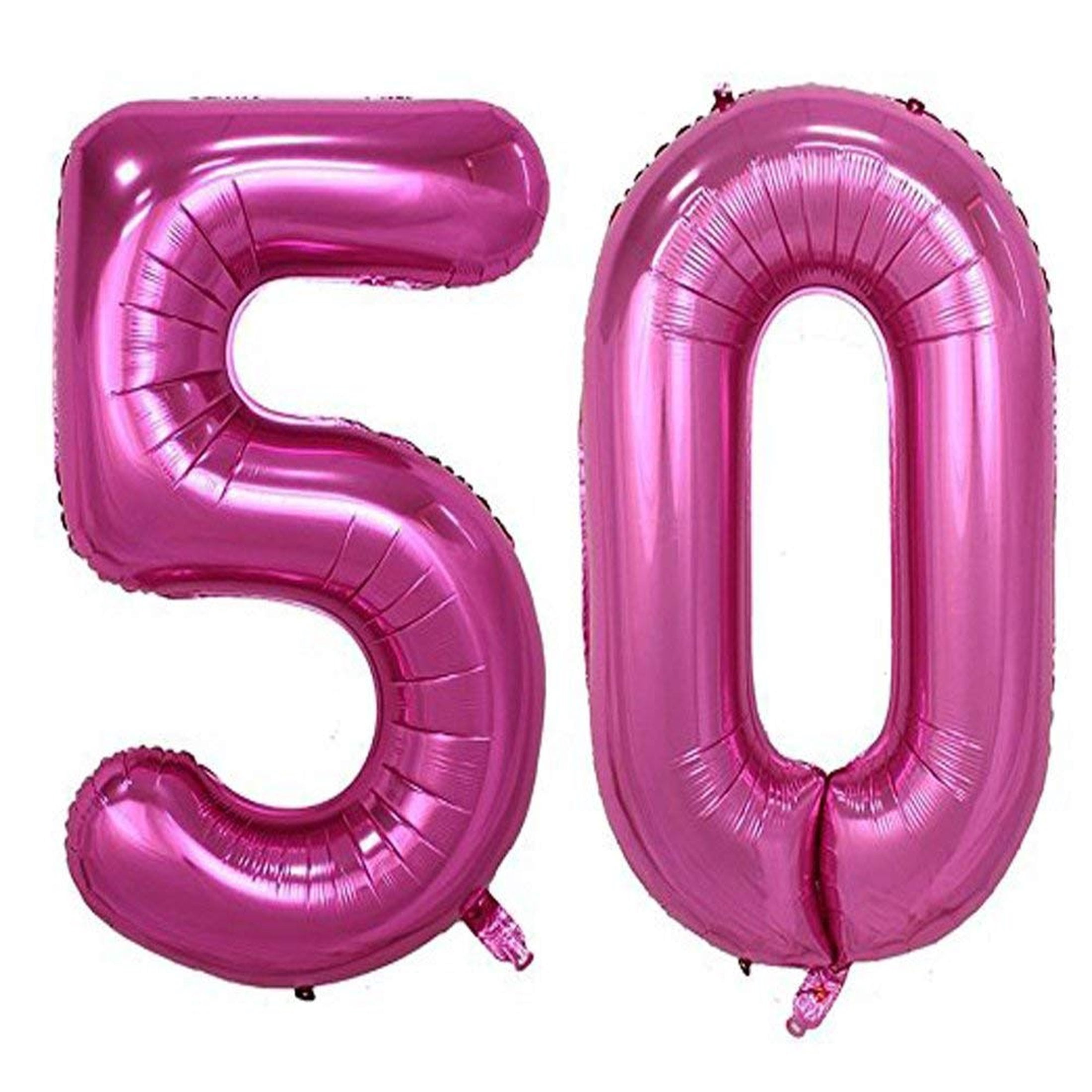 Jumbo Pink 50 Balloon - Giant 40" Party Decoration - Big Five Zero ...