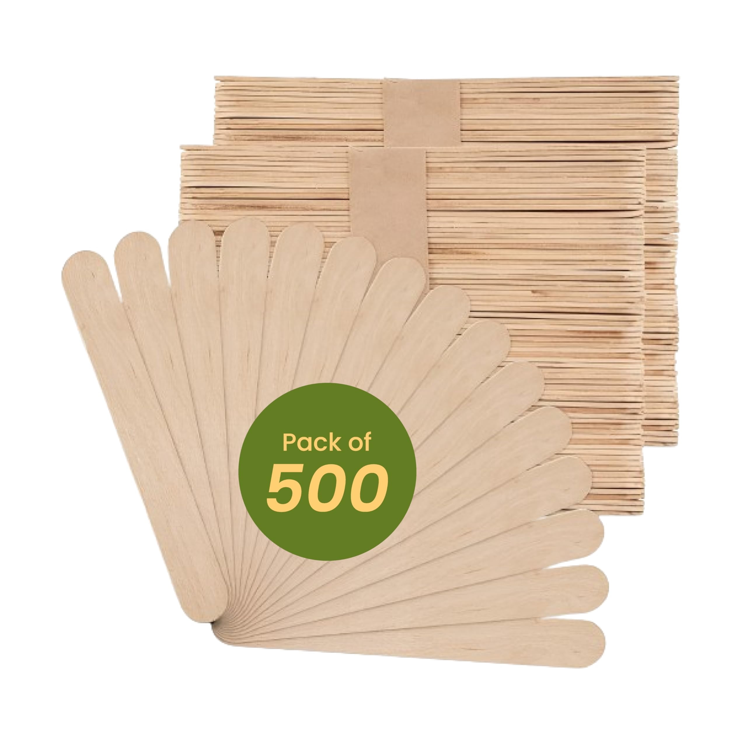 Jumbo Poplar Wood Craft Sticks 6 x 3/4 Inch 500Pcs, Natural Wood for ...