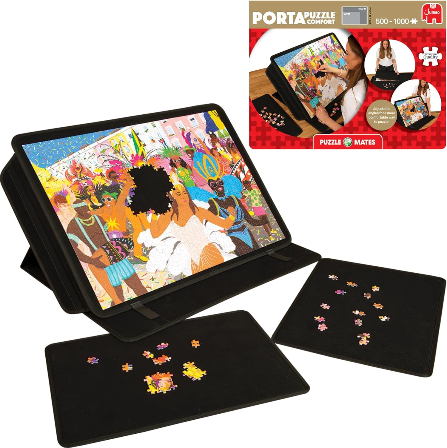 Jumbo Portapuzzle Comfort - Non-Slip Felt, Portable Jigsaw Puzzle Board ...