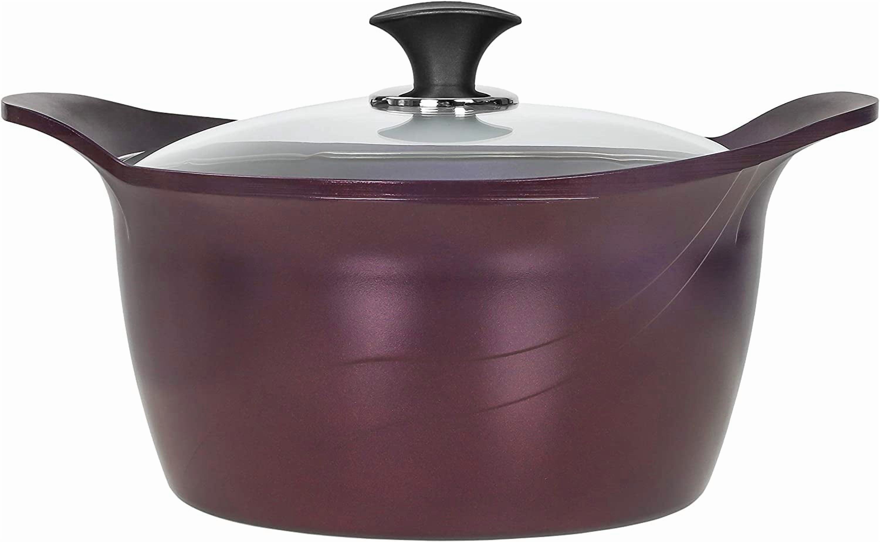 "Jumbo Pot" 7 Quart Nonstick Stock Pot Cookware w/Lid. INDUCTION ...