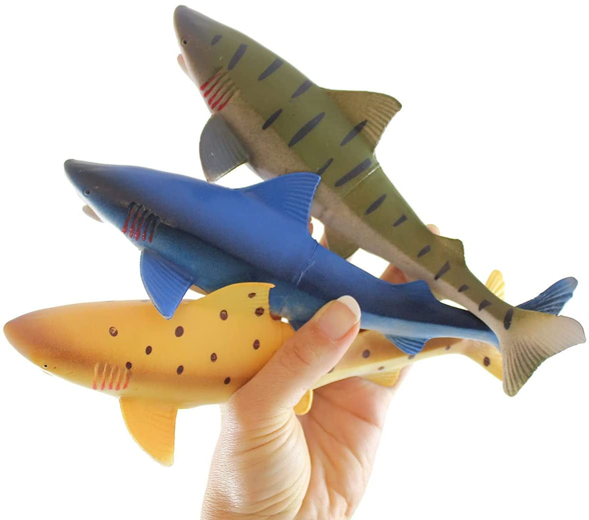 Jumbo Shark Figurines - Large Realistic Replicas of Sharks - Pretend ...