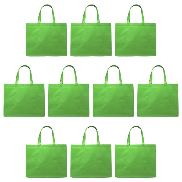 Jumbo Sized Tote Bags Set of 10, Bulk Pack - Shopping, Carry on Bag ...