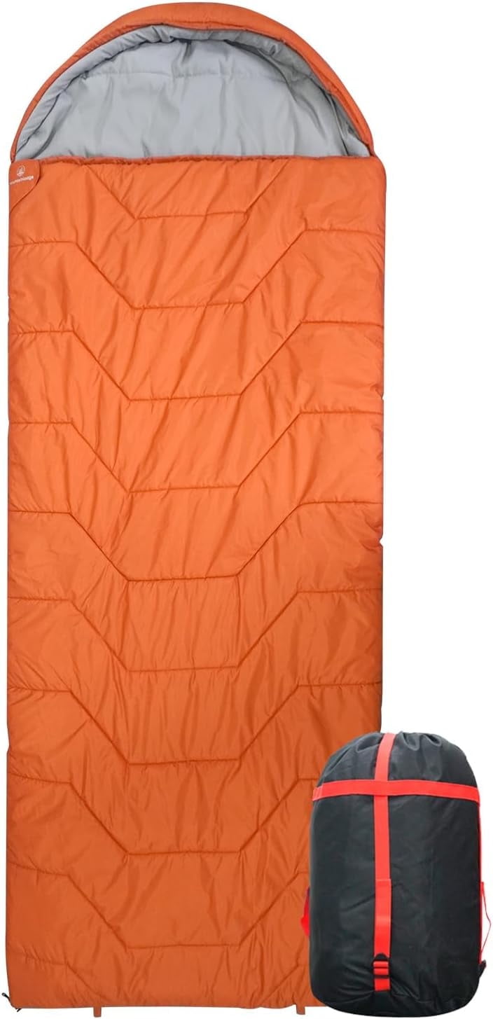 Jumbo Sleeping Bag for Adult&Kids,Cold&Warm Weather with Compression ...