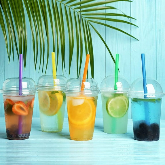 Jumbo Smoothie Straws Boba Straws, Individually Wrapped Multi Colors ...