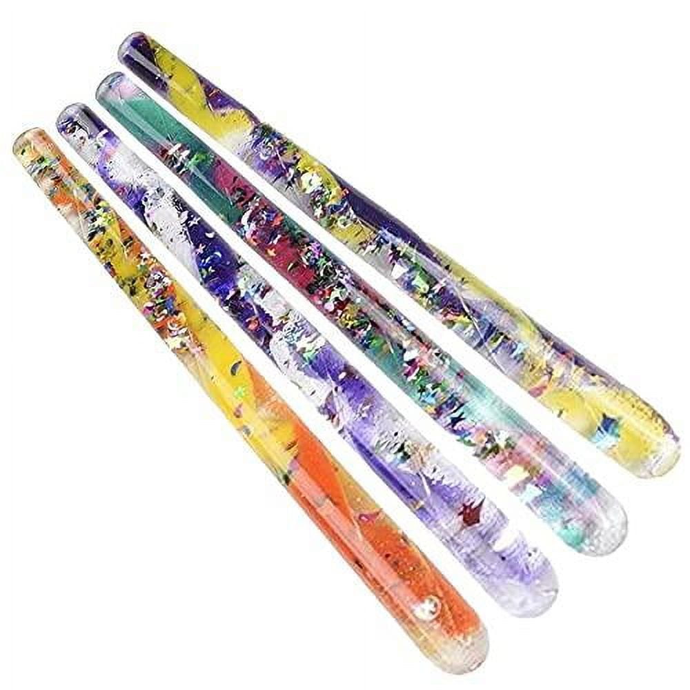 Jumbo Spiral Glitter Wands, Set of 4, Toy Wands for Kids with ...