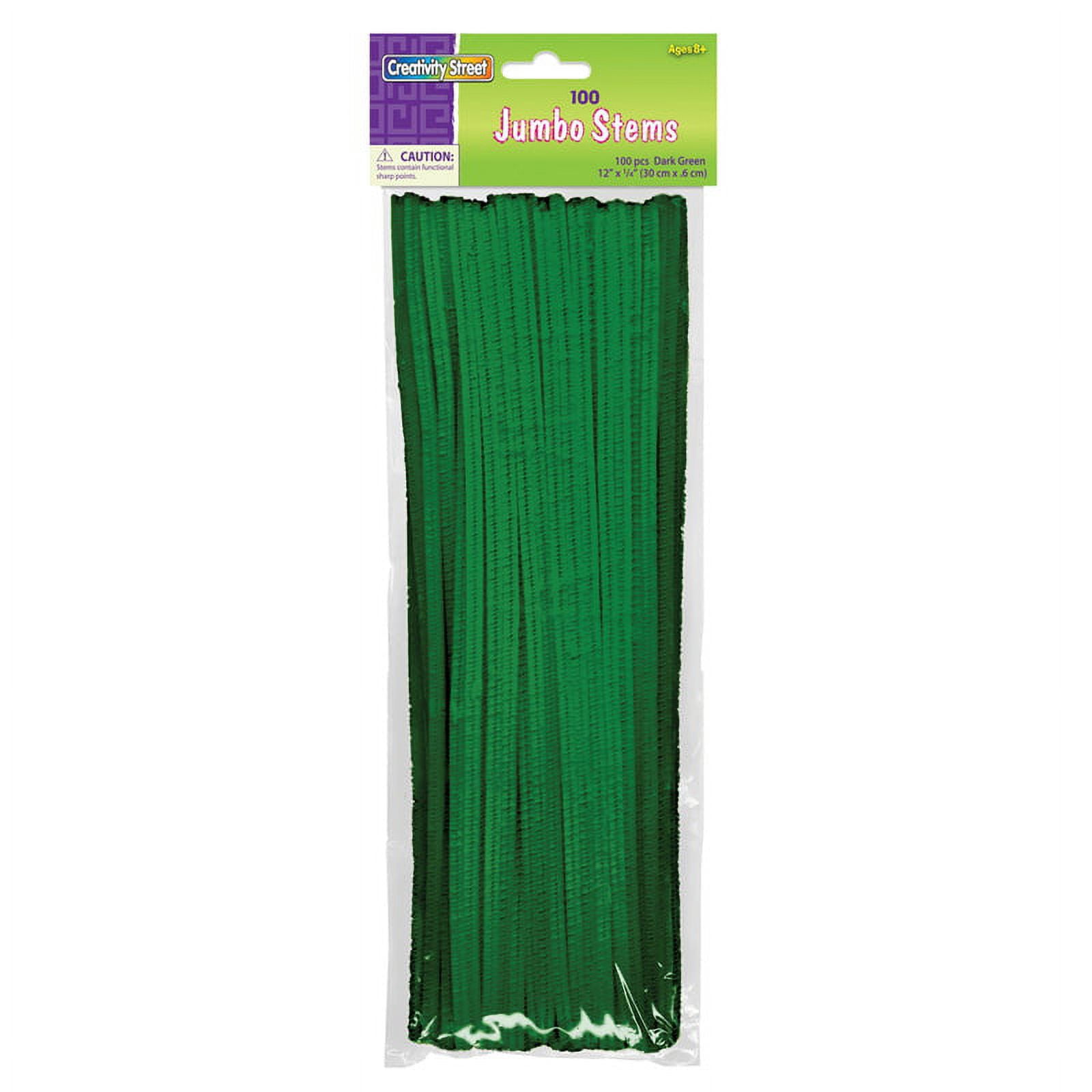 Jumbo Stems, Dark Green, 12" x 6 mm, 100 Pieces | Bundle of 2 Packs ...