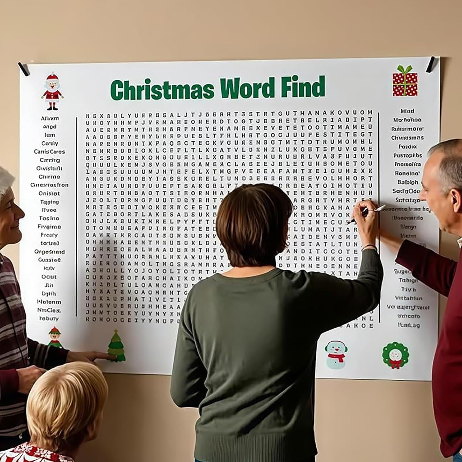 Jumbo Thanksgiving Word Search Poster – Giant 36"x24" Wall Game, Large ...