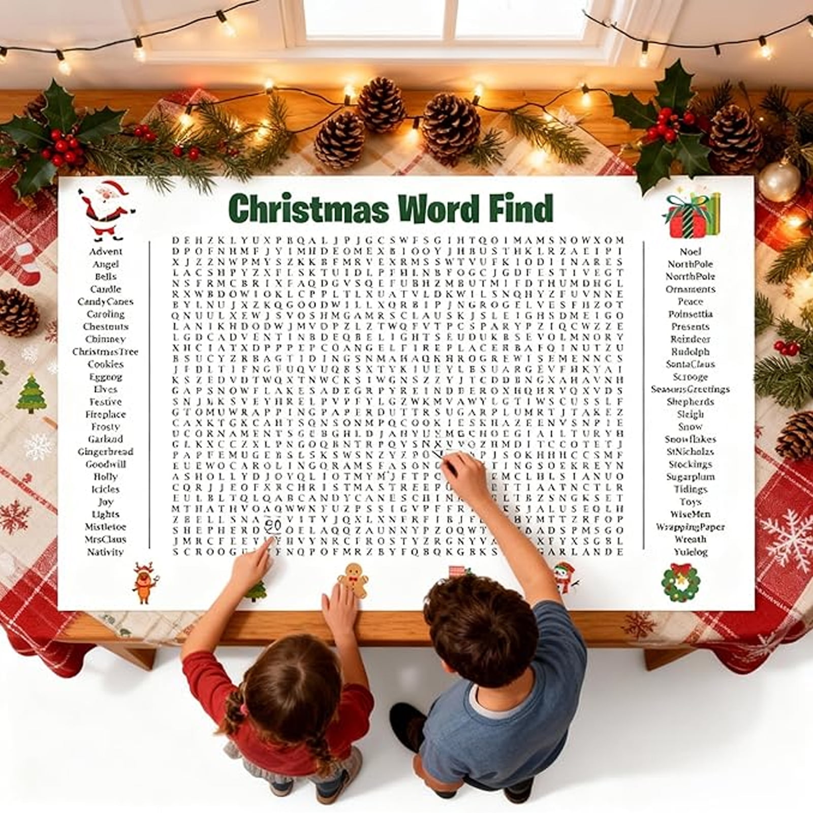 Jumbo Thanksgiving Word Search Poster, Giant Christmas Word Find Poster ...
