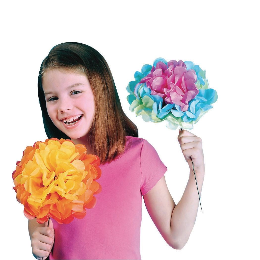 Jumbo Tissue Flower Craft Kit (Pack of 84) - Walmart.com