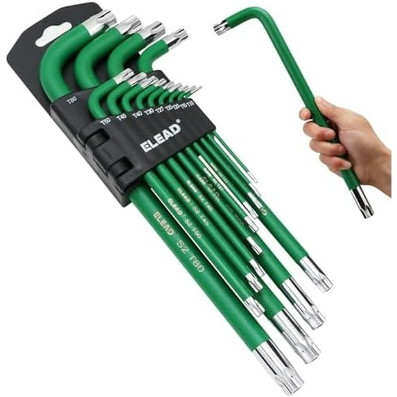 Jumbo Torx Key Wrench Set | 13-Piece Durable S2 Star Keys | L-Shaped ...