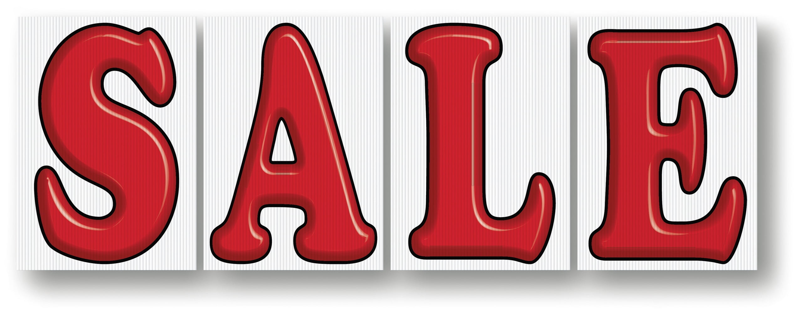 Jumbo Under The Hood Sign Kit - "Sale" - Red - 29ʺW x 41"H - 4 Panels ...