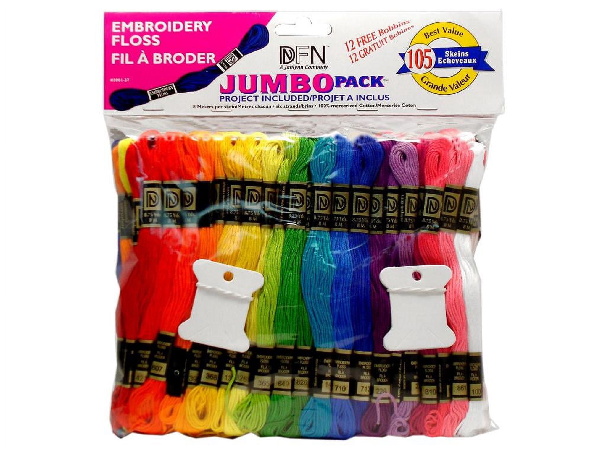 Jumbo Value Pk 105 Skein Embrdery Floss - Walmart.com