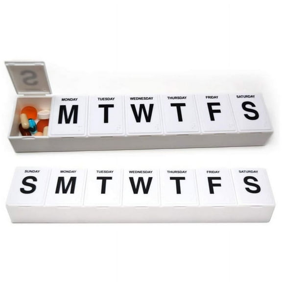 MEDca 7-Day Weekly Pill Organizer - Extra Large Pill Planner - Walmart.com