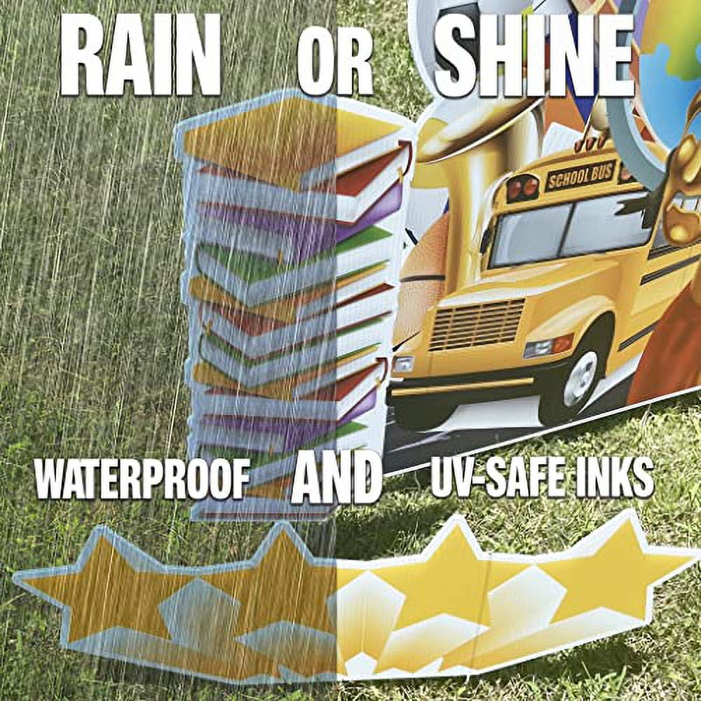 Jumbo Welcome Back To School Yard Sign, 36x72 Inches, 6 Sign Set ...