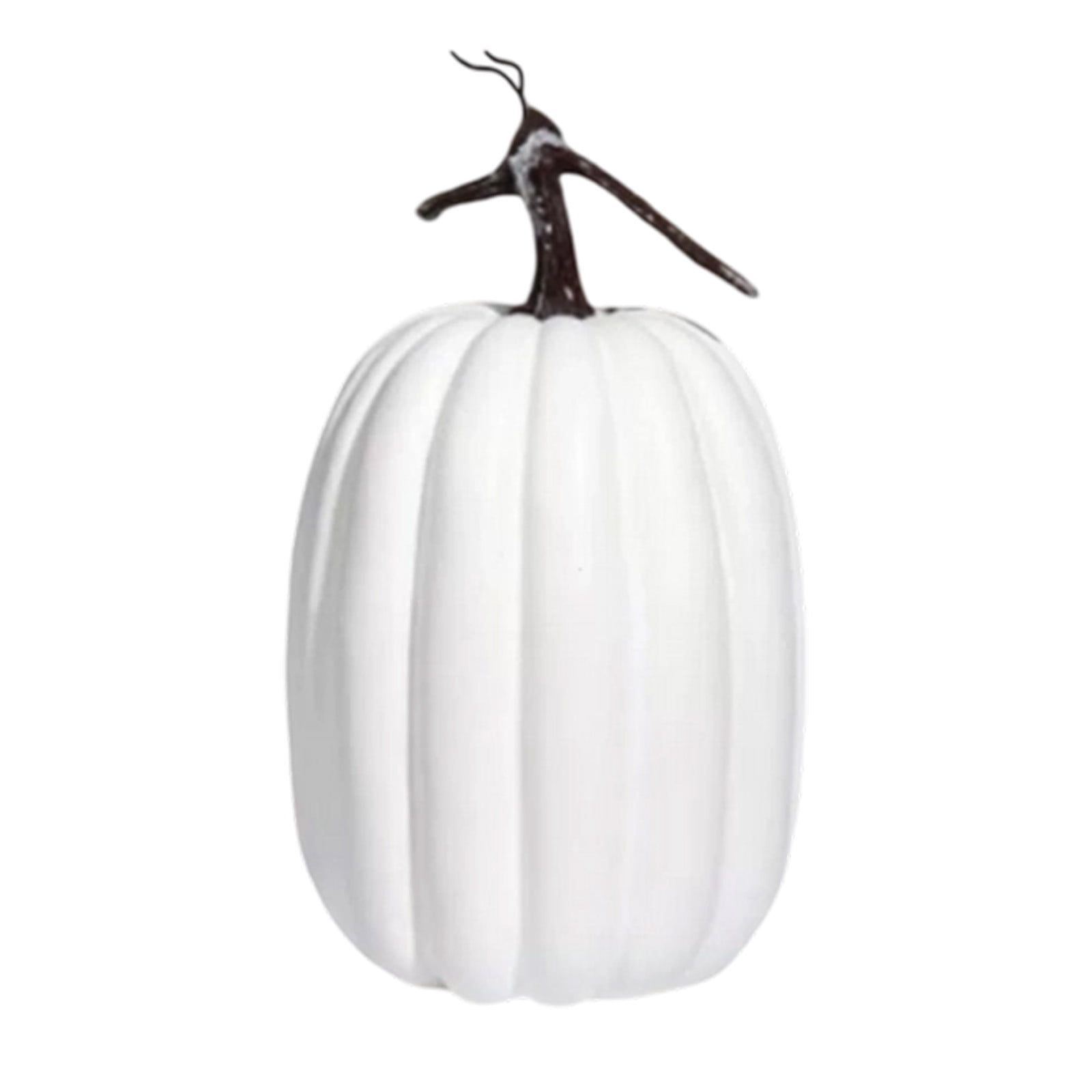 Jumbo White Foam Pumpkins 8.7 Inch, Artificial Fake Pumpkins for ...