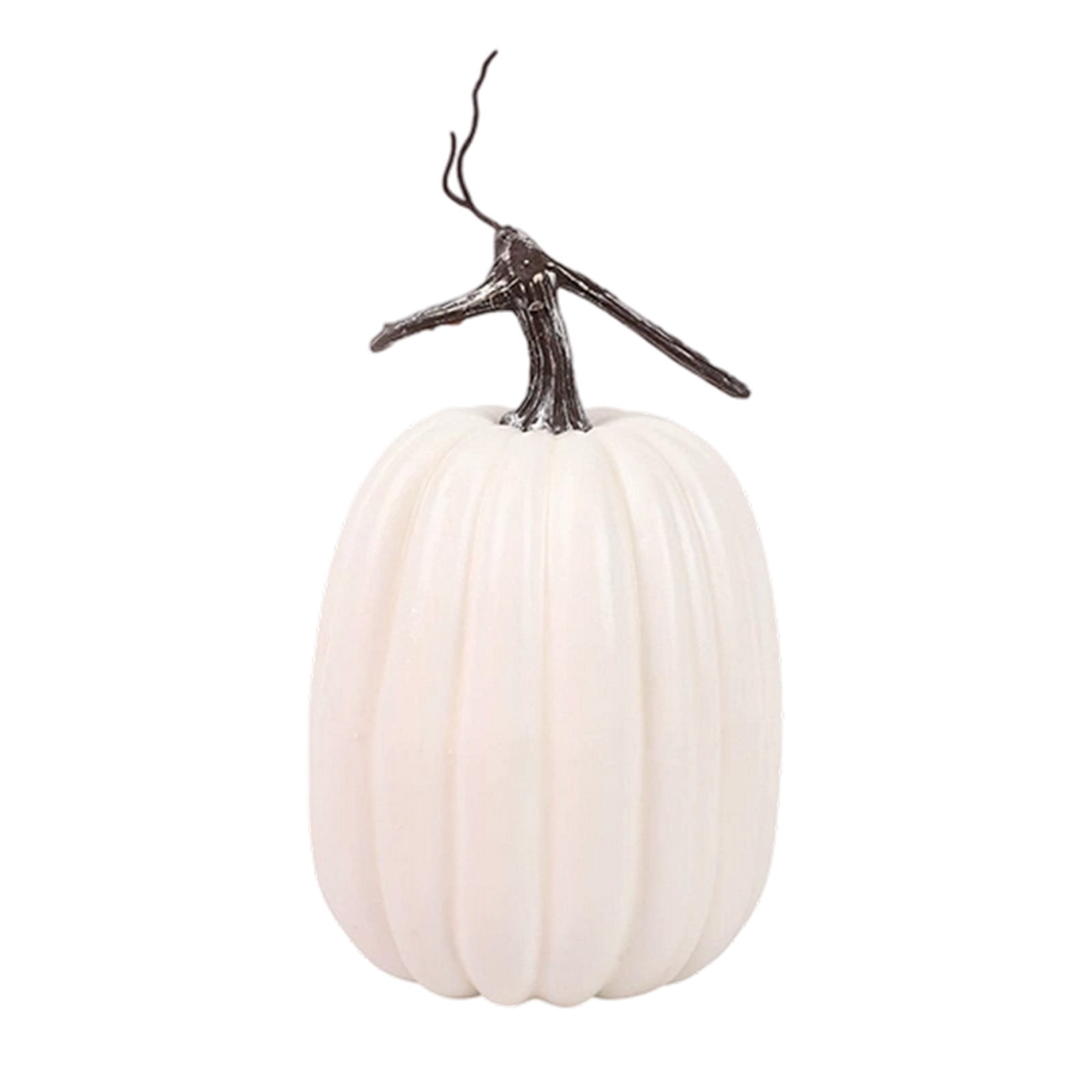 Jumbo White Foam Pumpkins 8.7 Inch, Artificial Fake Pumpkins for ...
