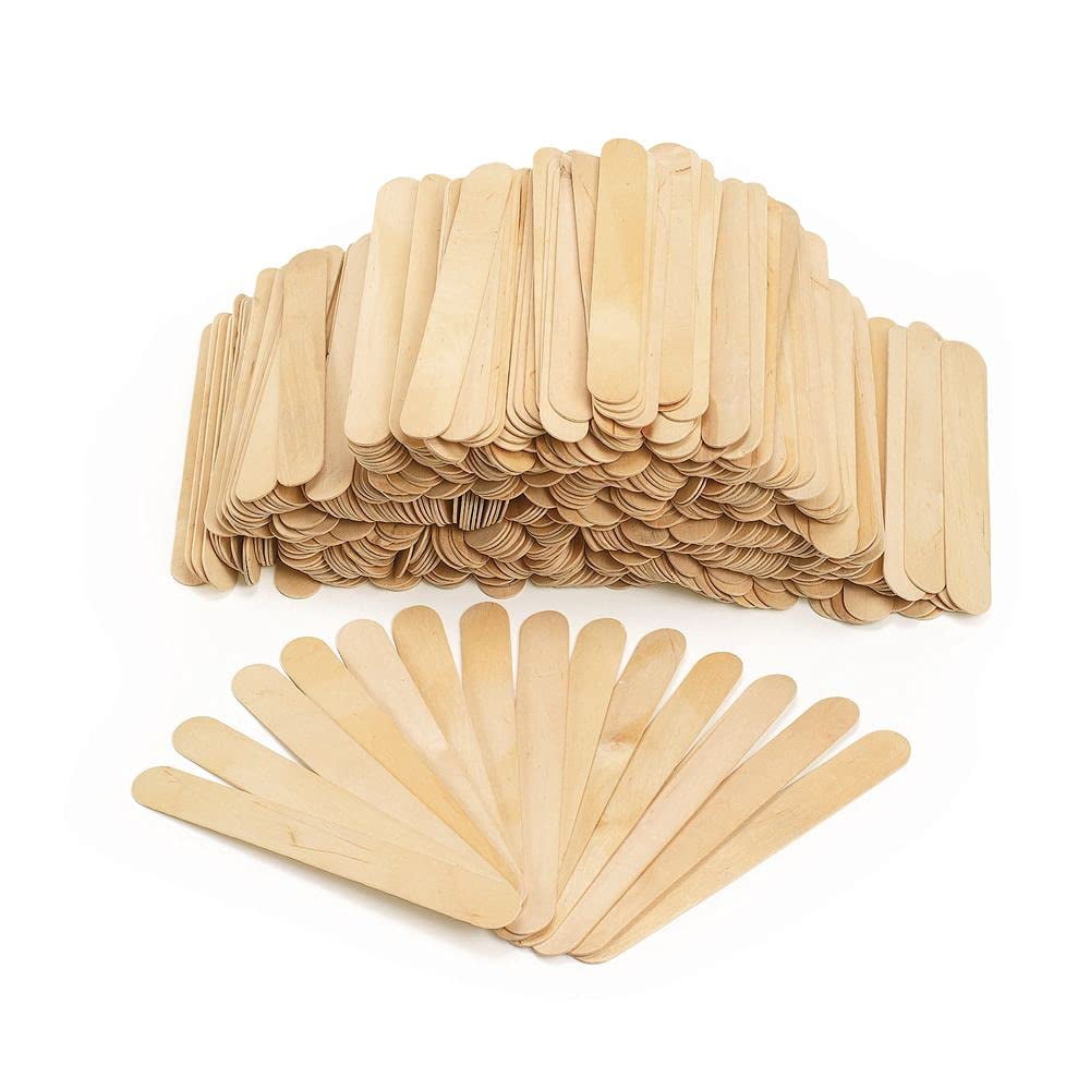 Jumbo Wood Craft Sticks, 500 Pieces – Natural Wood Craft Sticks for ...