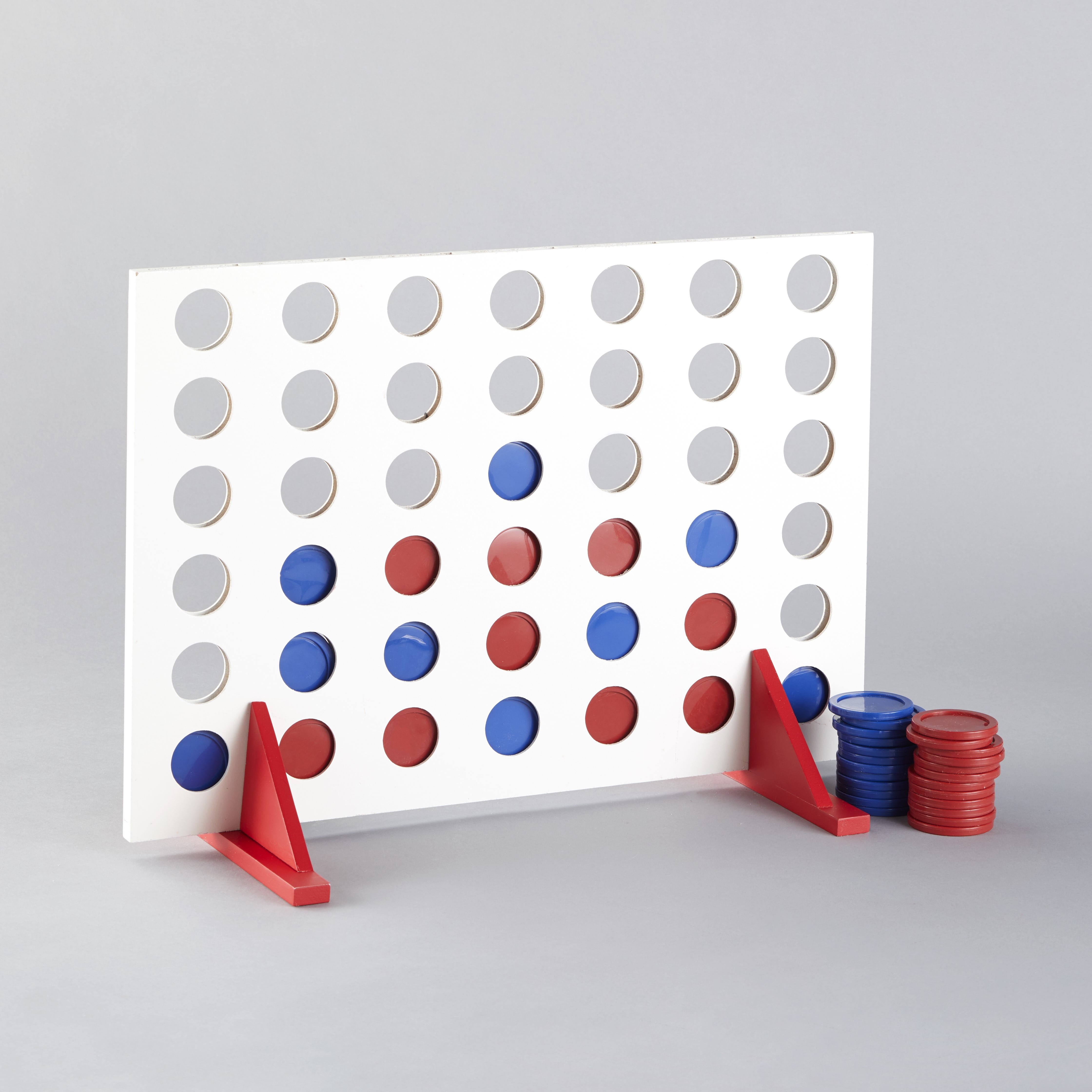 Jumbo Wooden 4 in a Row Stacking Strategy Board Game - Ages 3 and Up ...