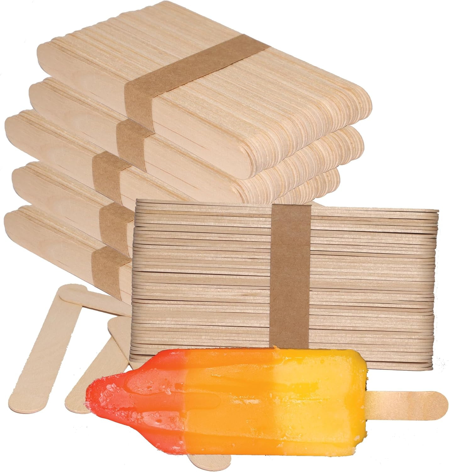 Jumbo Wooden Craft Sticks, 5.8 Inches Long Popsicle Sticks - Ice Pop ...