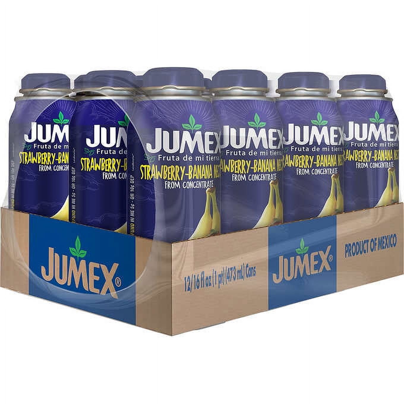 Jumex Strawberry Banana Nectar - 16oz, Pack of 12 - Walmart.com