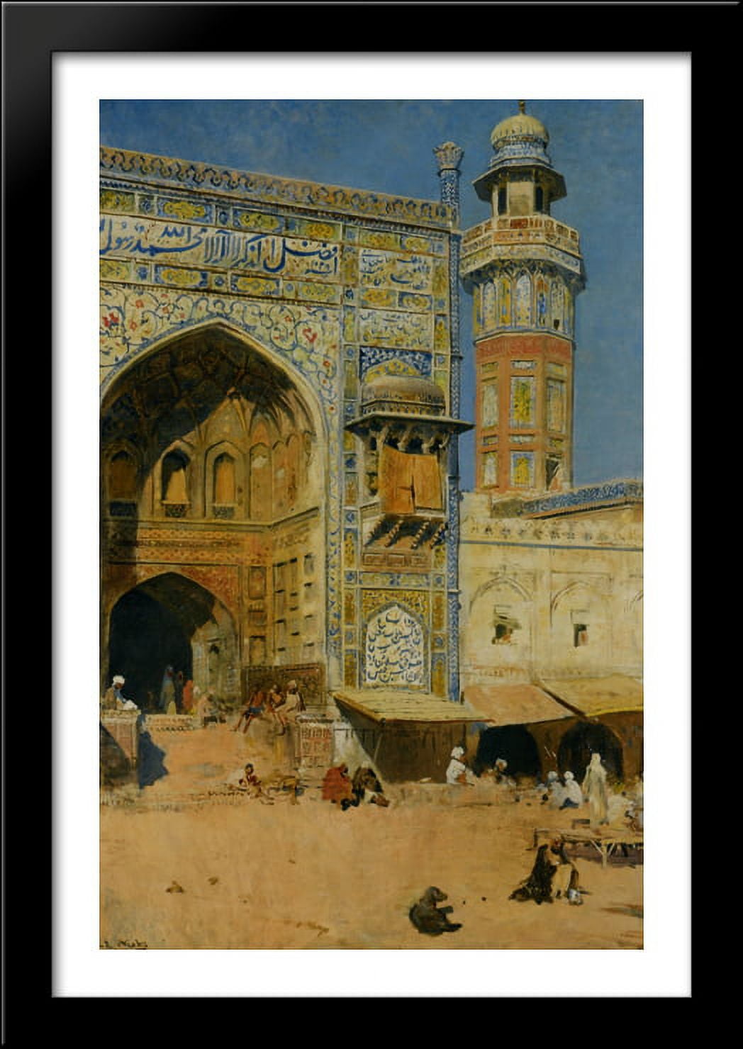 Jumma Musjed ' Lahore India 26x40 Large Black Wood Framed Print Art by ...